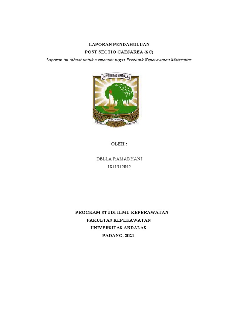 LAPORAN PENDAHULUAN Post SC Docx | PDF