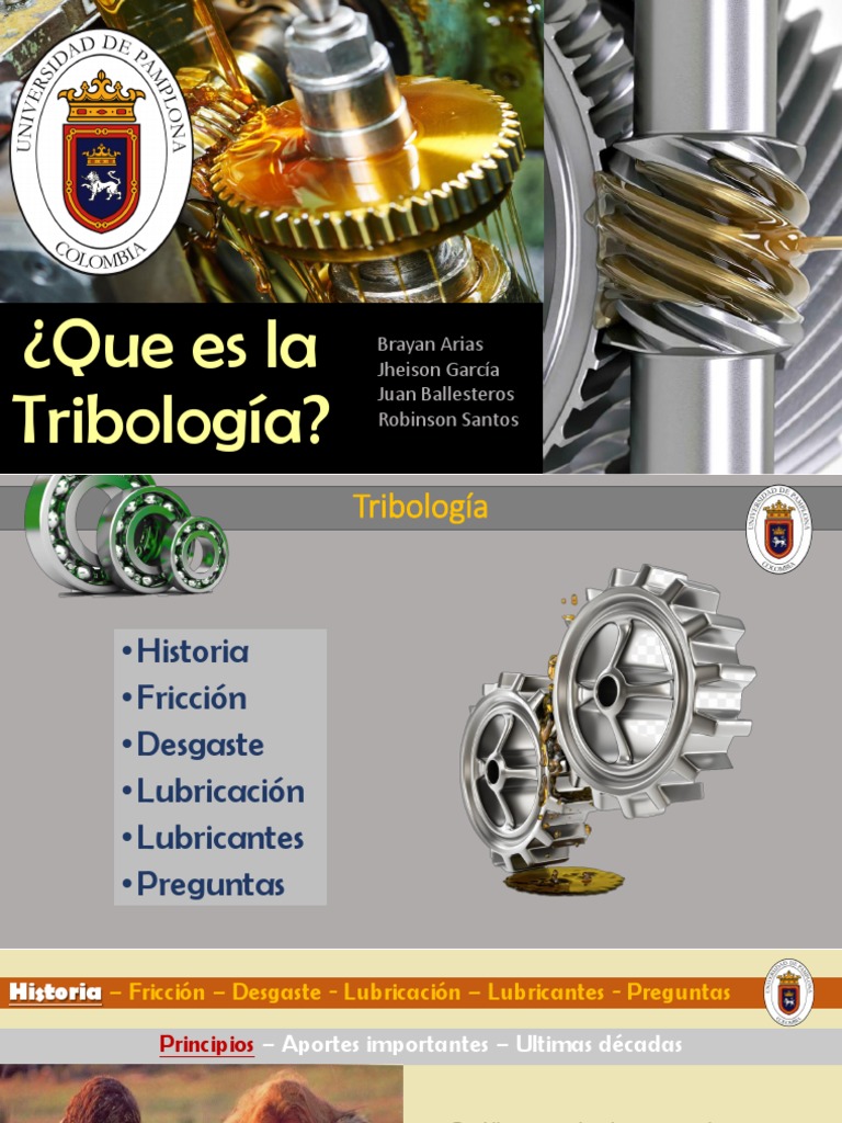 Que Es La Tribología | PDF | Fricción | Lubricante