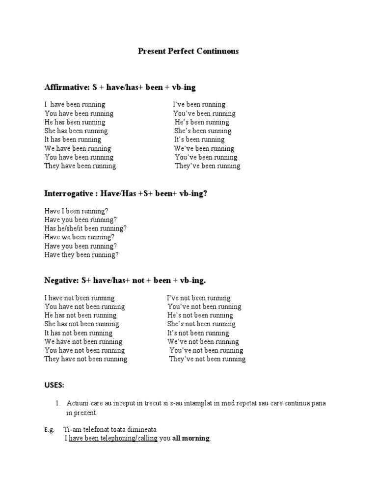Present Perfect Continuous | PDF