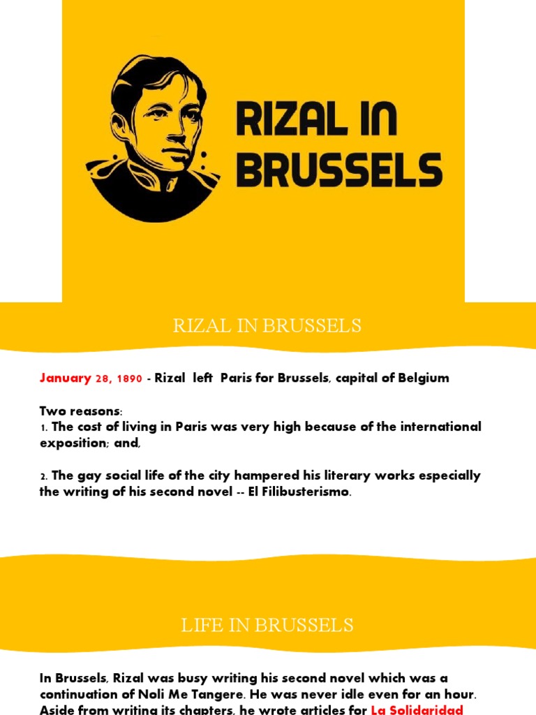 Rizal in Brussels | PDF | Tagalog Language | Philippines
