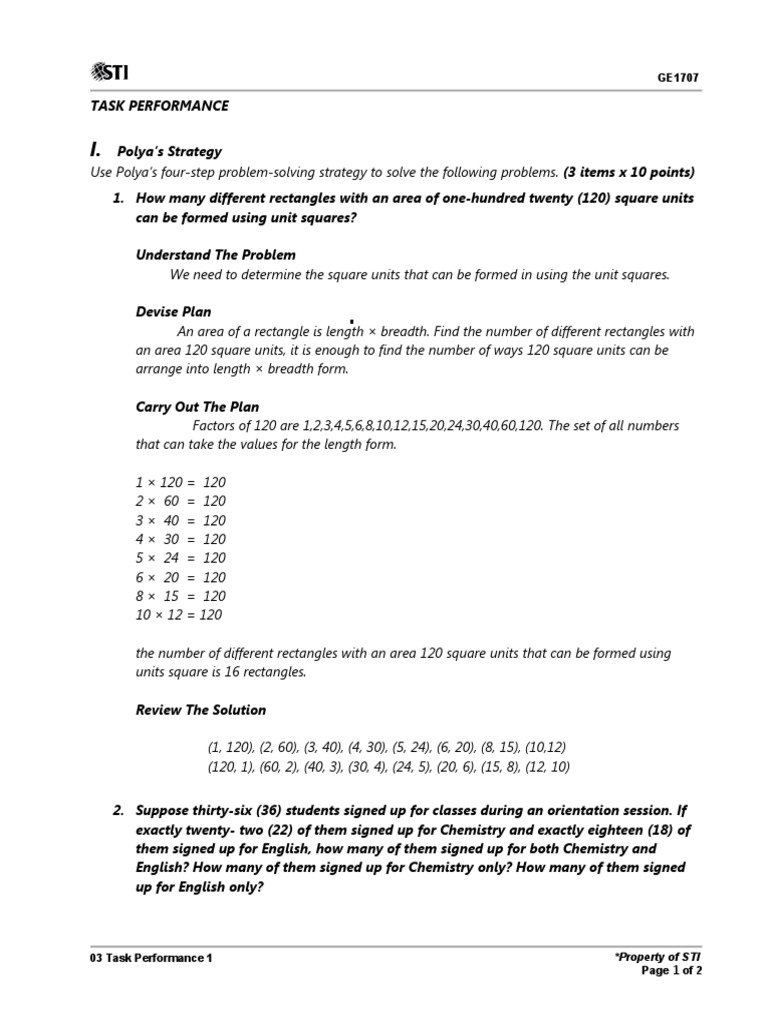 03 Task Performance 1 Midterm3 Anne | PDF | Cognition | Mathematics