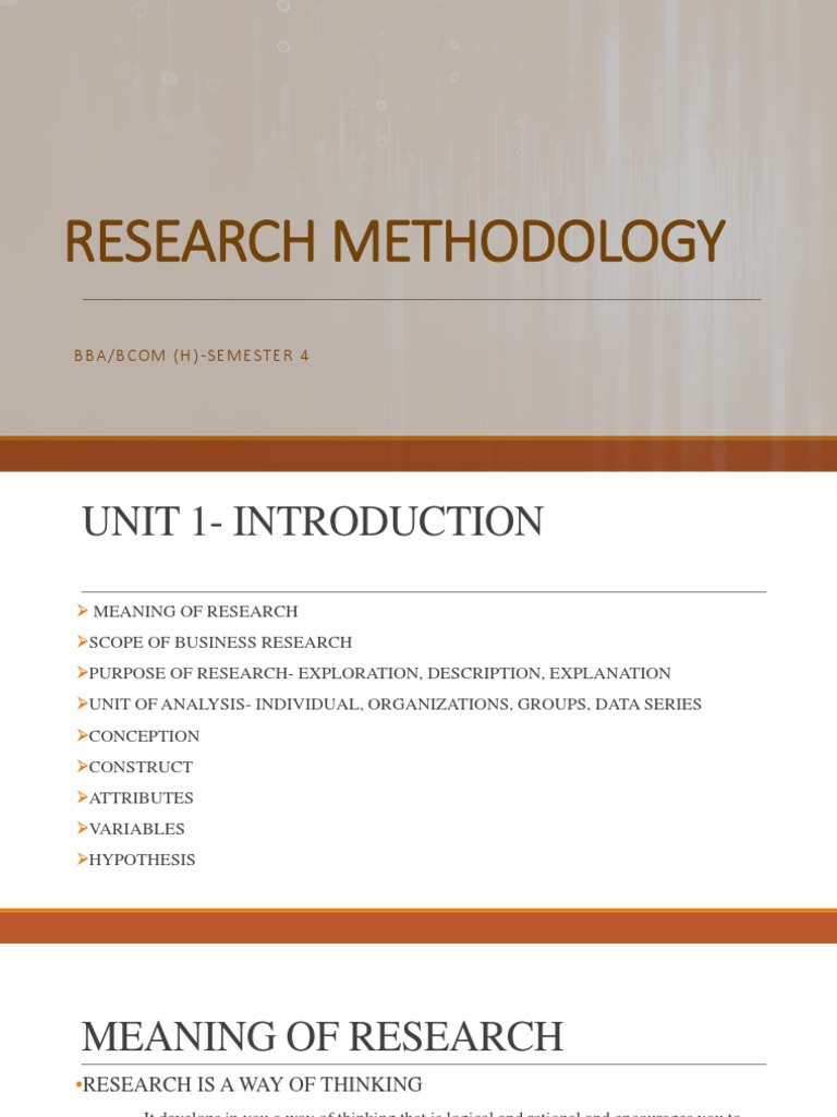 Research Methodology 1 | PDF | Scientific Method | Inquiry