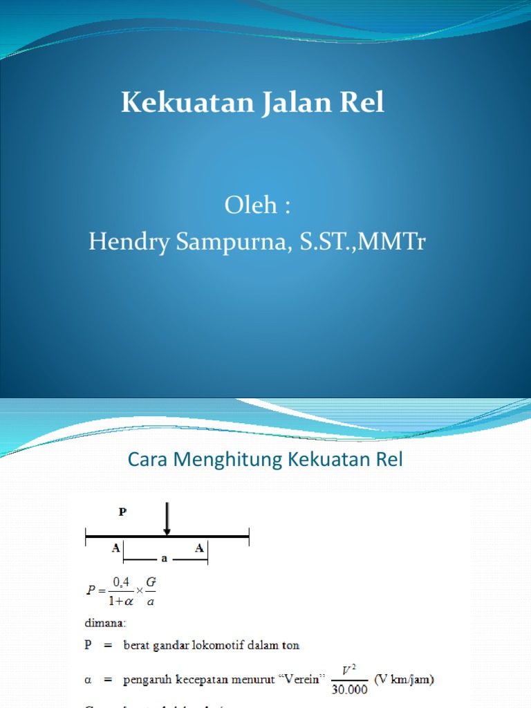 Rumus Kekuatan Lengkung Jalan Rel | PDF | Sains & Matematika