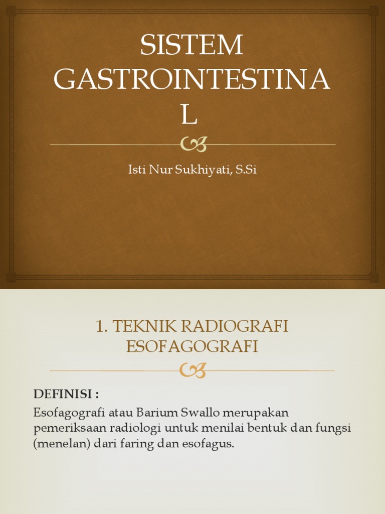 Sistem Gastrointestinal | PDF