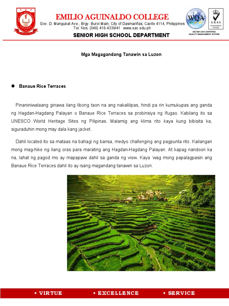 Mga Magagandang Tanawin Sa Pilipinas | PDF