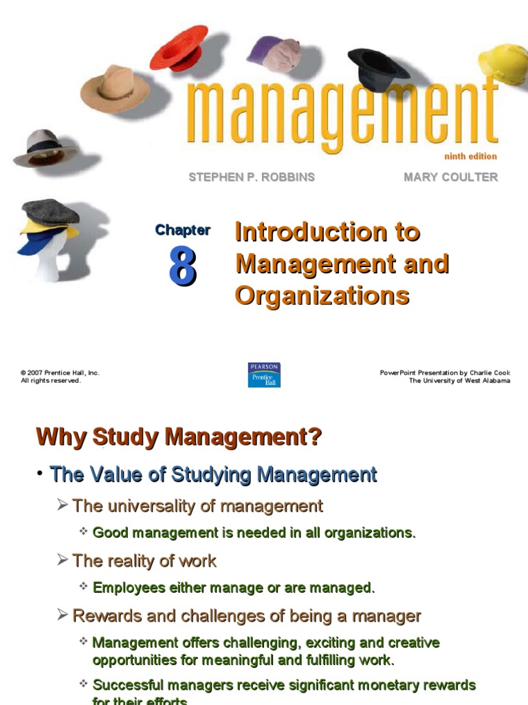 Chapter 8, Management-Intro To Management and Organization-Robbins ...