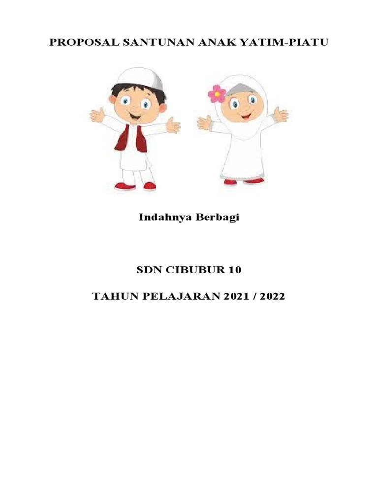 Proposal Santunan Anak Yatim-Piatu SDN Cibubur 10 | PDF