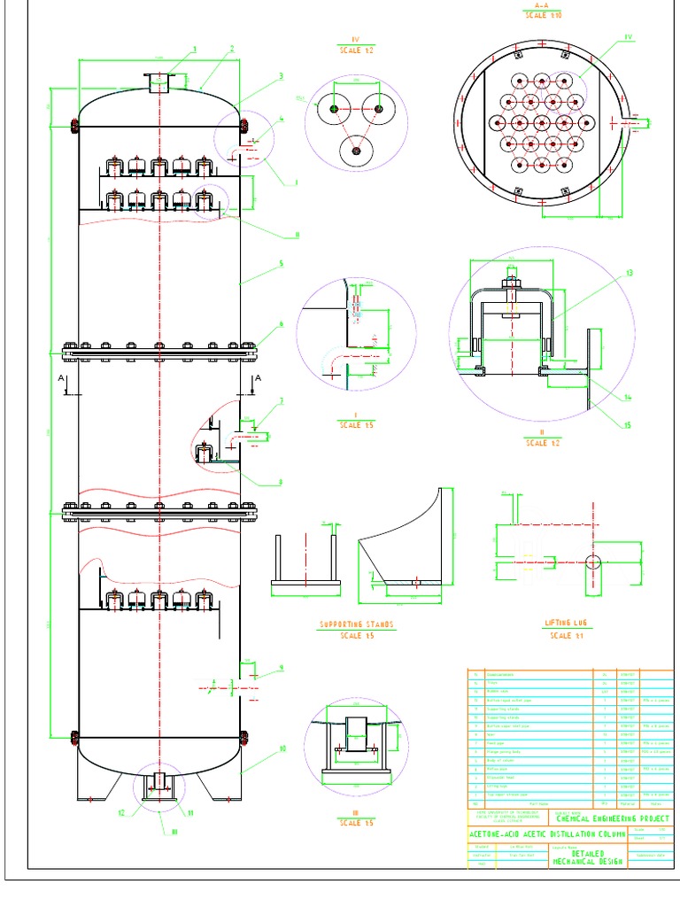 Bubble Cap Distillation Column | PDF | Distillation | Techniques