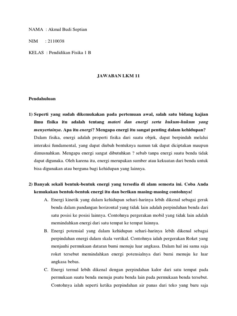 Jawaban LKM 11 | PDF