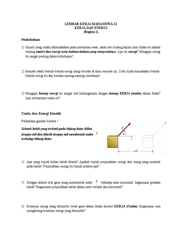Lkm-11-Energi Dan Usaha - Bag 1 | PDF