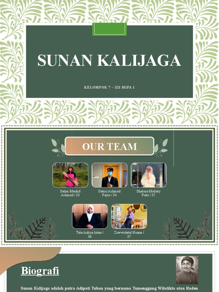 Kelompok 7 - XII Mipa 1 - PPT SKI - Sunan Kalijaga | PDF