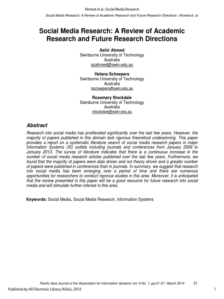 Social Media Research Trends and Insights | PDF | Quantitative Research ...