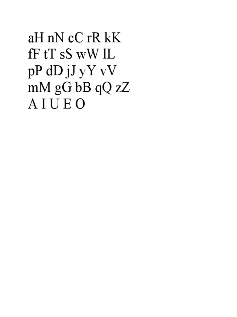 Alphabet Letter Combinations Guide | PDF
