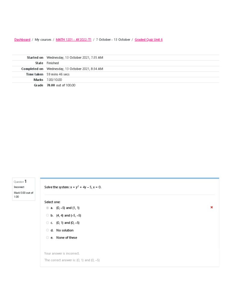 Graded Quiz Unit 6 - Attempt Review | PDF Graded Quiz Unit 6 - Attempt Review | PDF