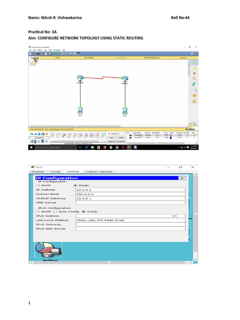 CN Practical | PDF | Routing | Computer Science