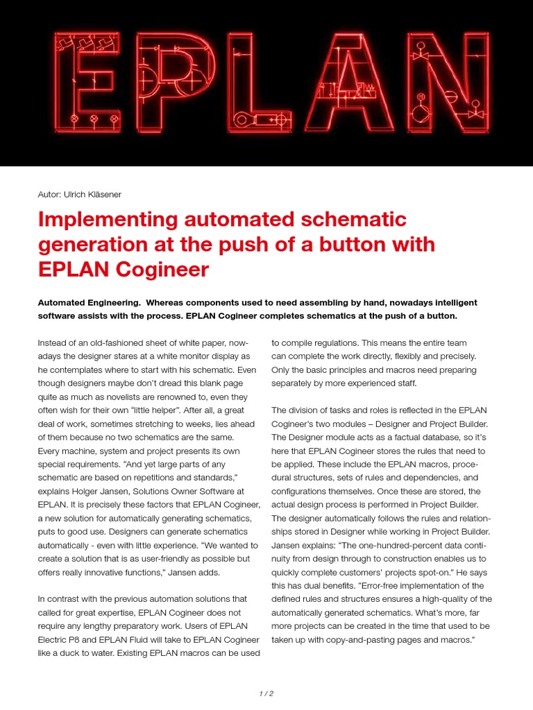 Implementing Automated Schematic Generation at The Push of A Button ...