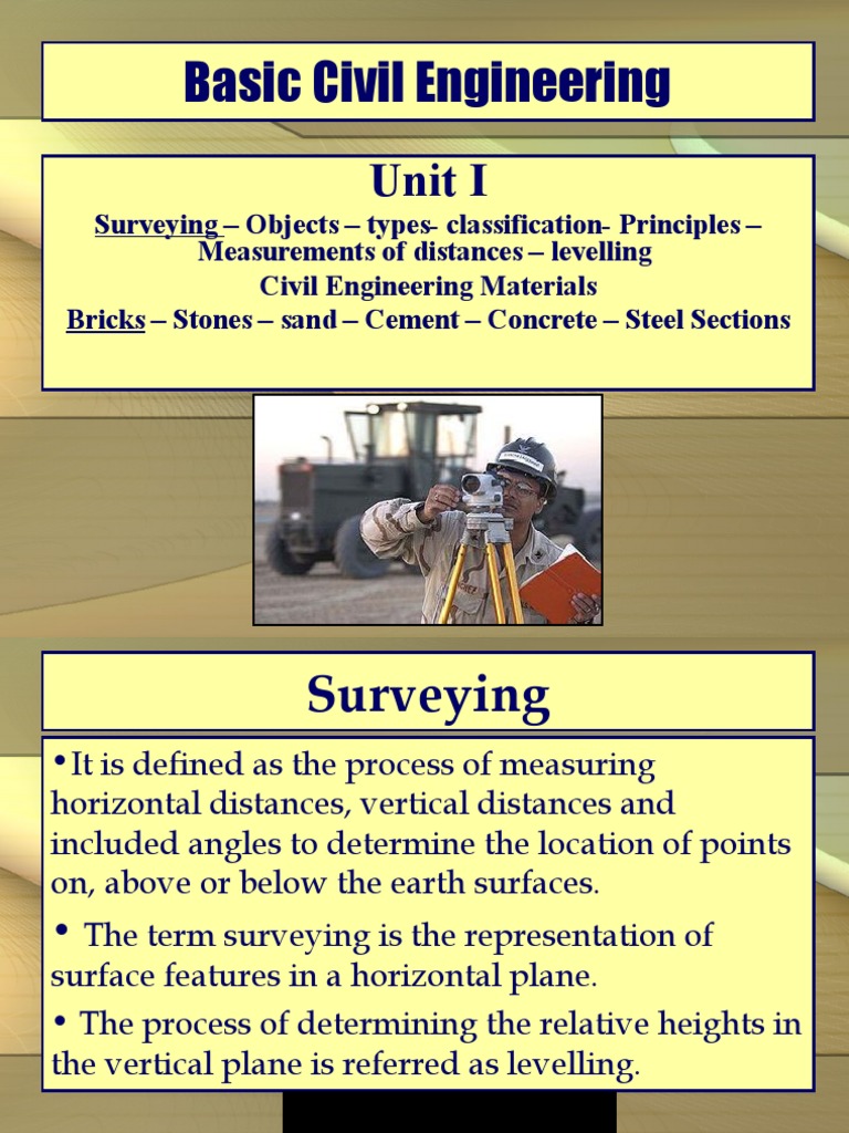 Basic Civil Engineering: Unit I | PDF | Deformation (Engineering ...