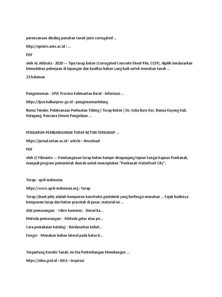 Turap Beton 3 | PDF