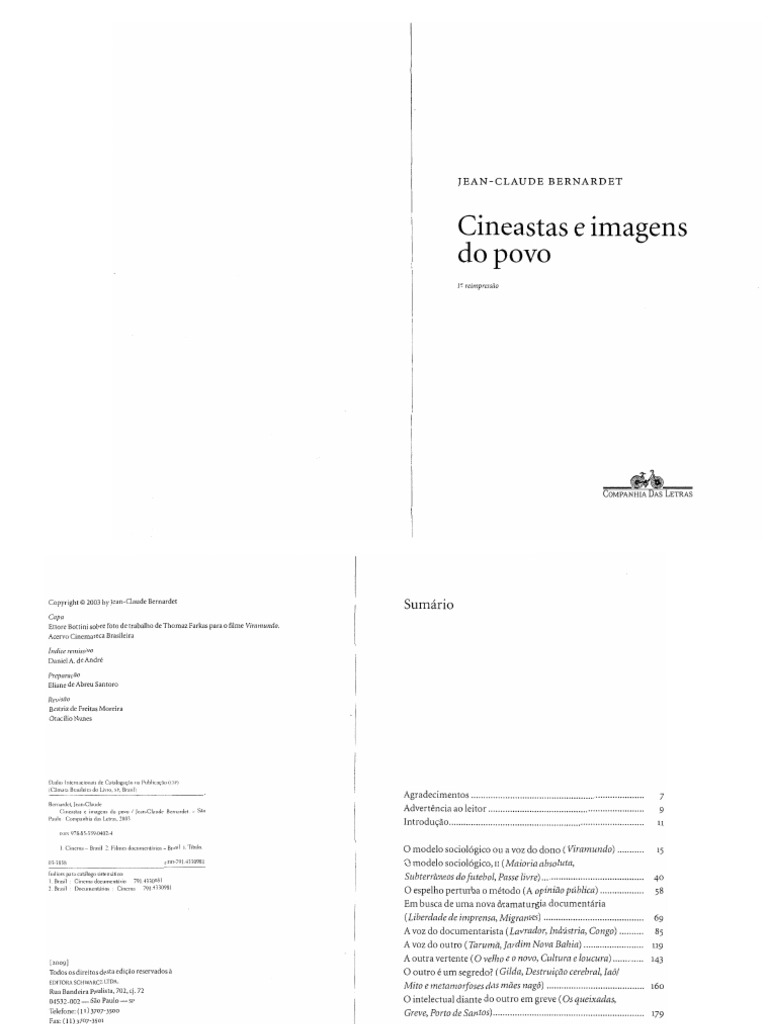 Bernardet 2003 (1985) Cineastas e Imagens Do Povo | PDF