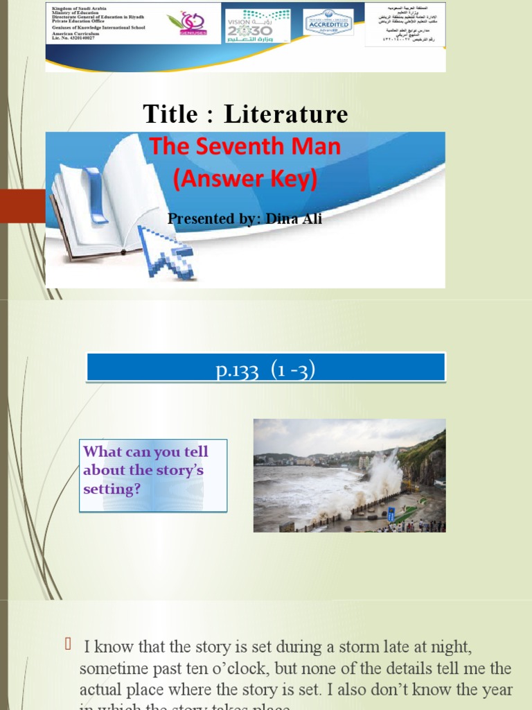 Title: Literature: The Seventh Man (Answer Key) | PDF | Narration ...