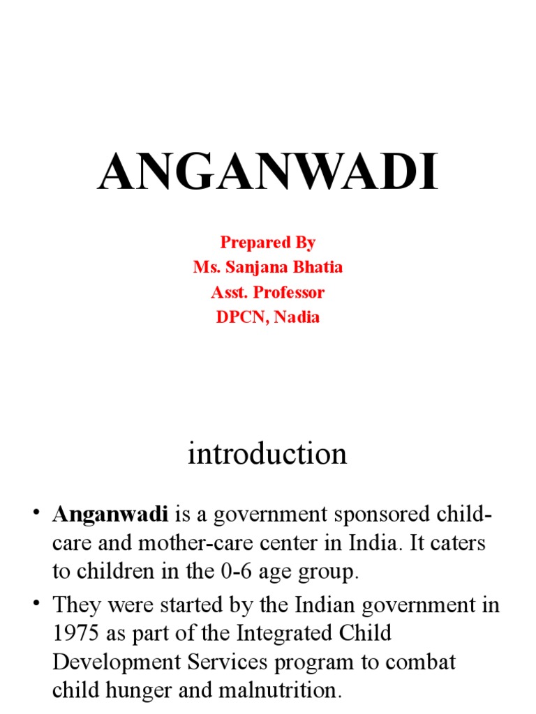 Anganwadi Centres: Roles and Nutrition | PDF | Determinants Of Health ...
