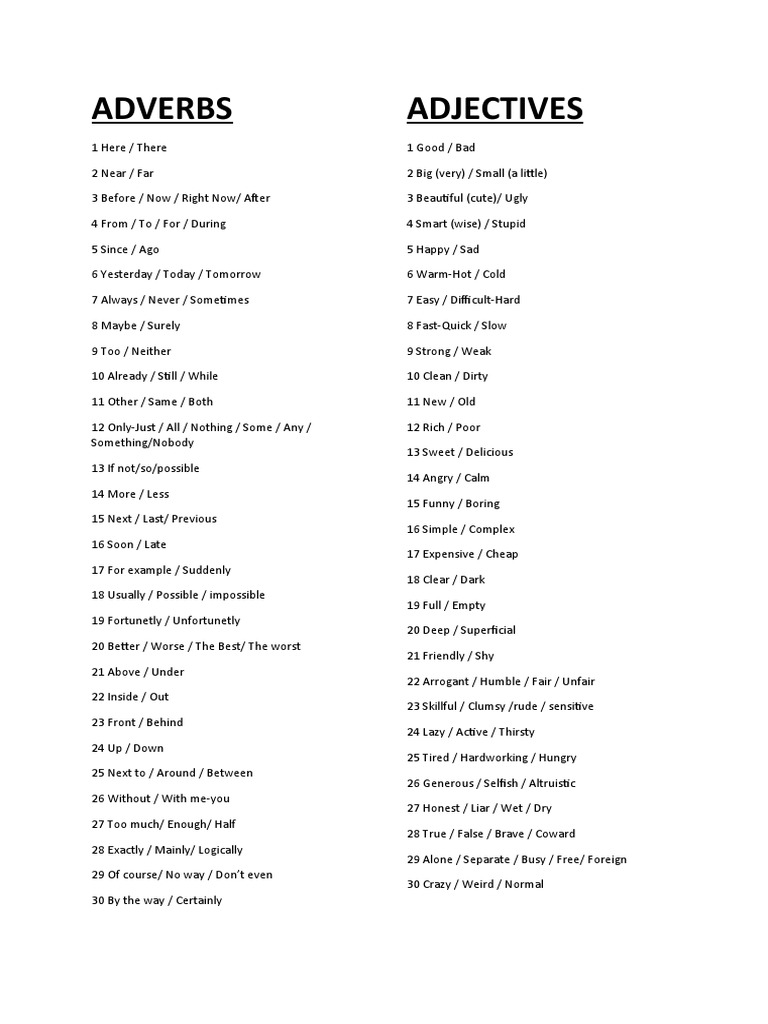 Russian Adverbs-Adjectives | PDF | Linguistic Morphology | Language ...
