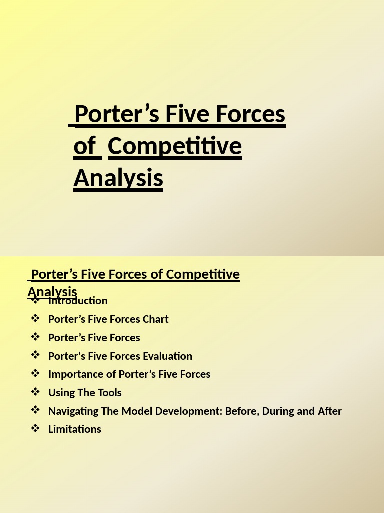 Porter's Five Forces: of Competitive Analysis | PDF | Strategic ...