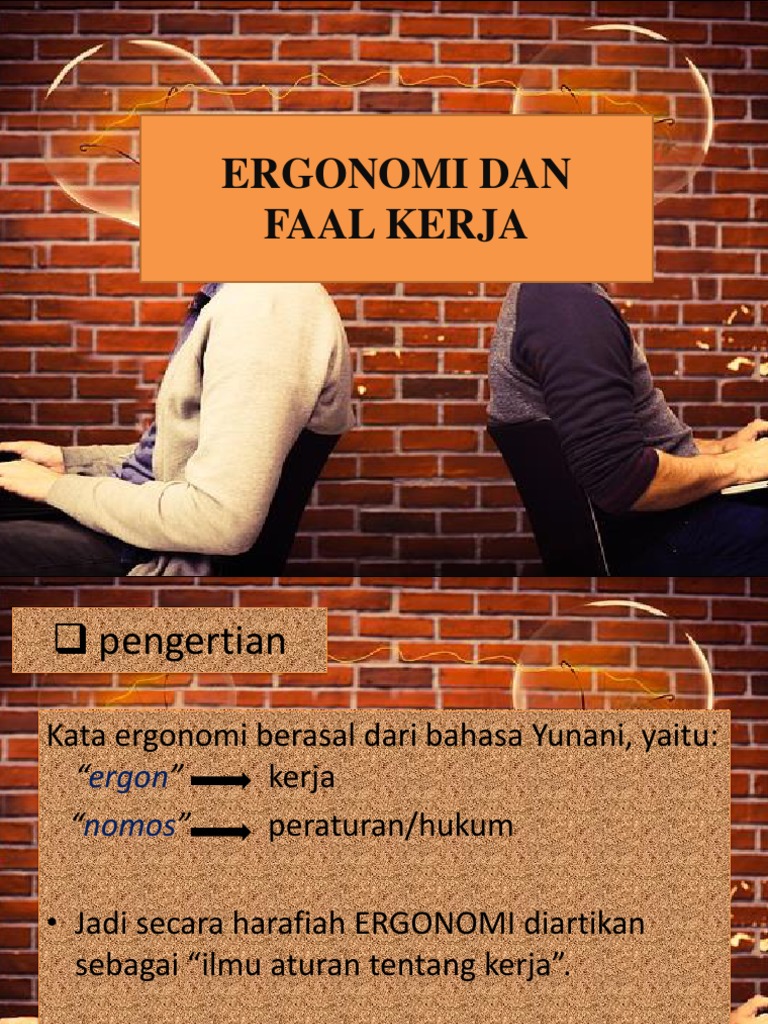 Ergonomi Dan Faal Kerja | PDF