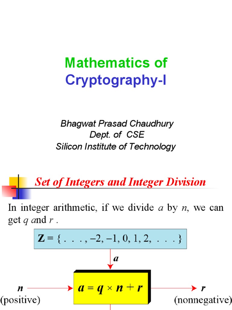 Mathematics Of: Cryptography-I | PDF | Matrix (Mathematics) | Mathematics