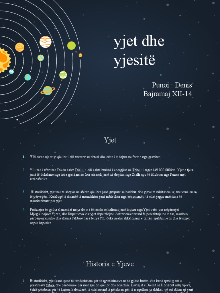 Solar System Lesson - by Slidesgo | PDF