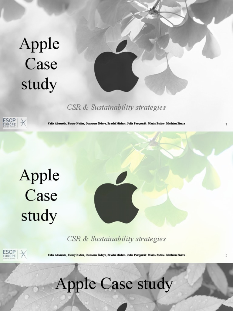 Apple Case Study: CSR & Sustainability Strategies | Download Free PDF ...