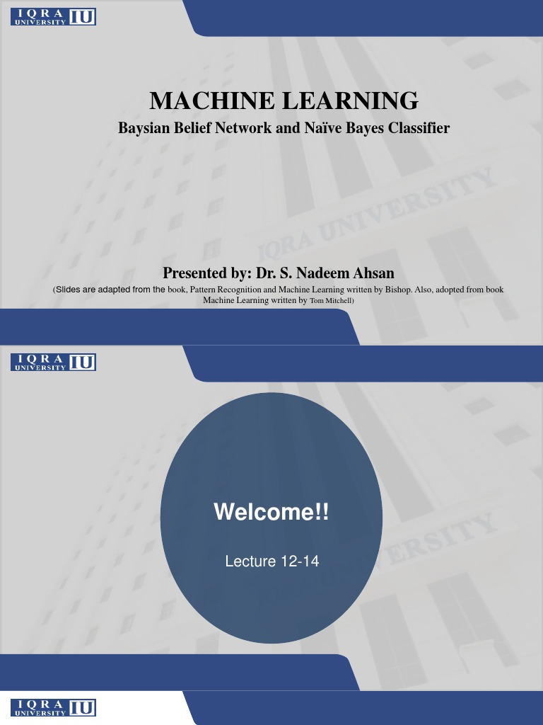 ML BayesionBeliefNetwork Lect12 14 | PDF | Bayesian Network | Statistical Classification