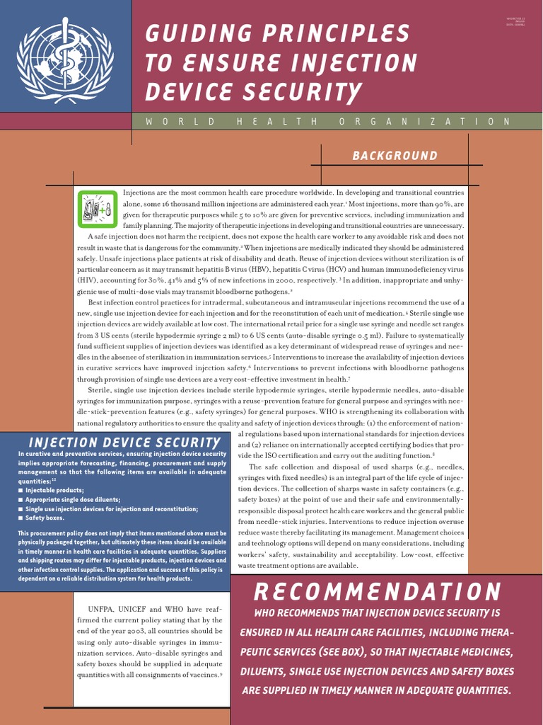 Guiding Principles To Ensure Injection Device Security | PDF ...