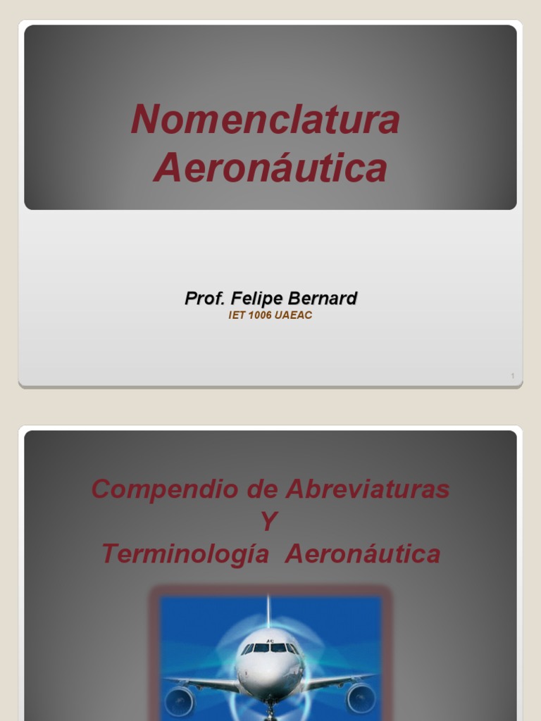 Aeronautical Abbreviations and Terminology Compendium | PDF | Aviation ...