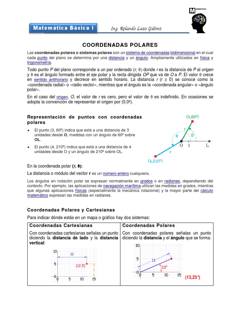 Coordenadas Polares | PDF | Elipse | Geometría Elemental