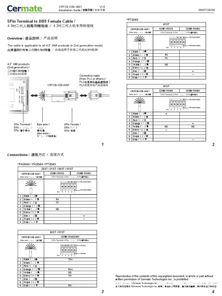 CM FCB-XD0-A001 Installation v1.19.12.02 | PDF