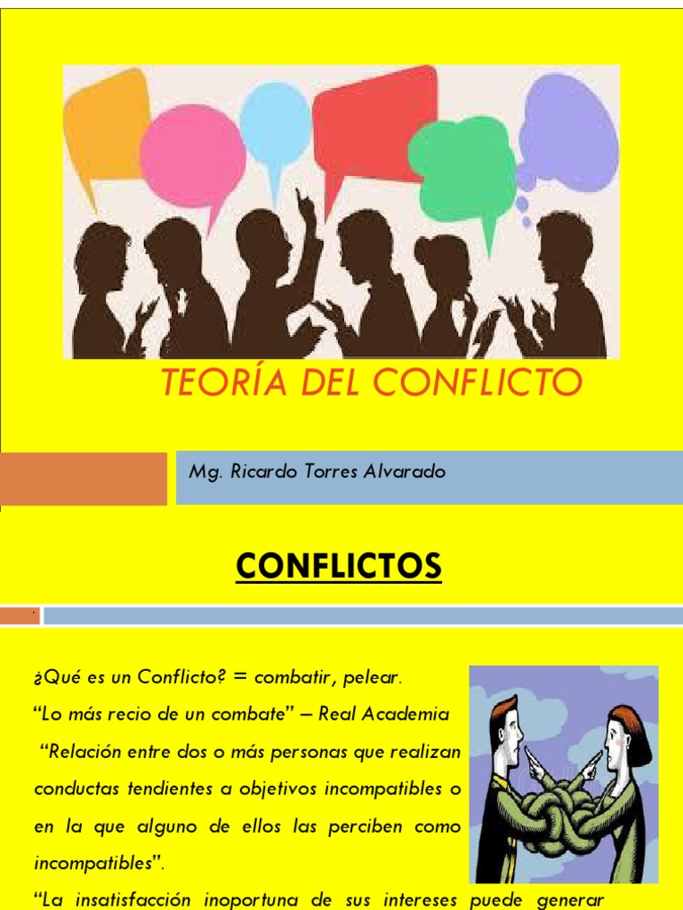 Teoria Del Conflicto | PDF | Conflicto (proceso) | Las emociones