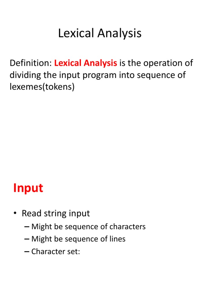 CH 2 - Lexical Analysis | PDF | Computing | Theoretical Computer Science