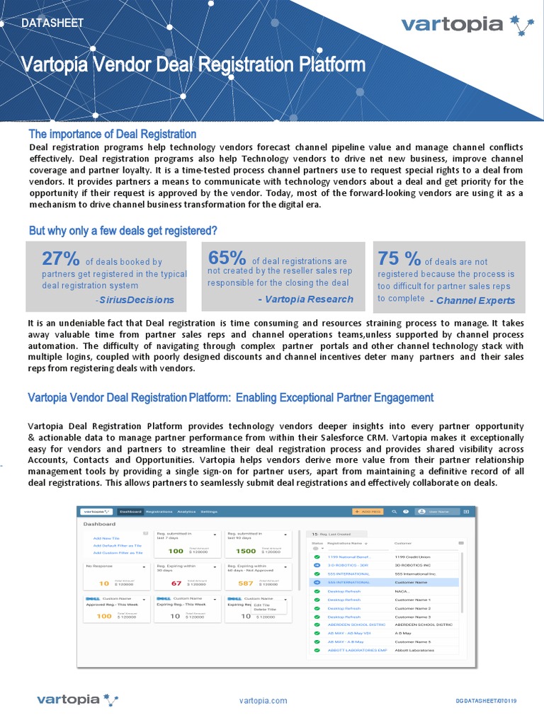 Datasheet Deal Reg Platform | PDF | Business Process | Information ...
