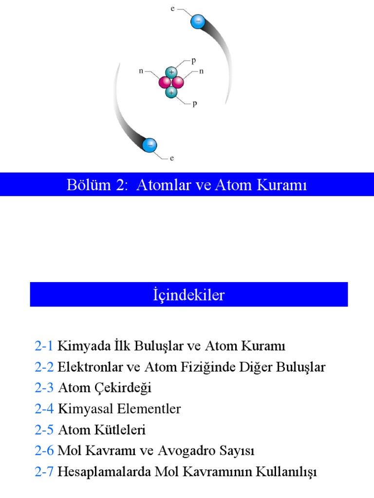 2atomlar Ve Atom Kuramı | PDF