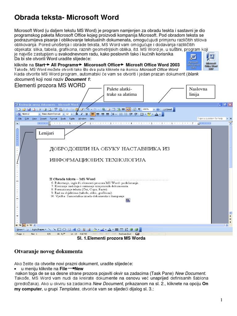 Ms Word Obrada Teksta | PDF