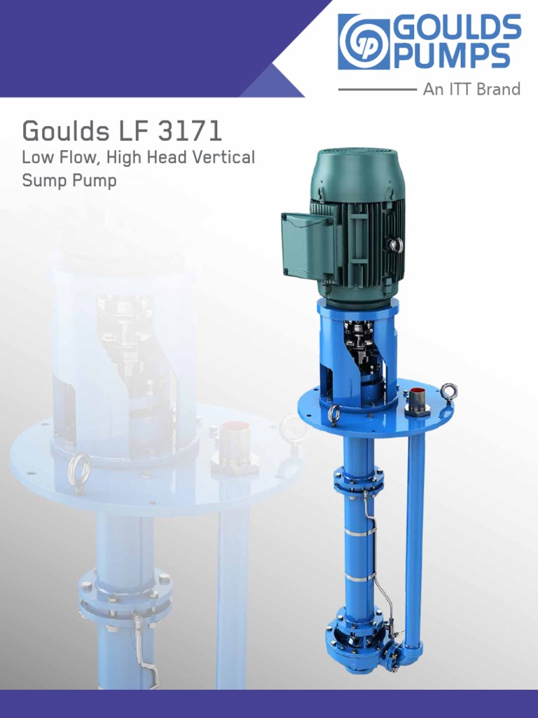 Goulds LF 3171: Low Flow, High Head Vertical Sump Pump | PDF | Pump ...