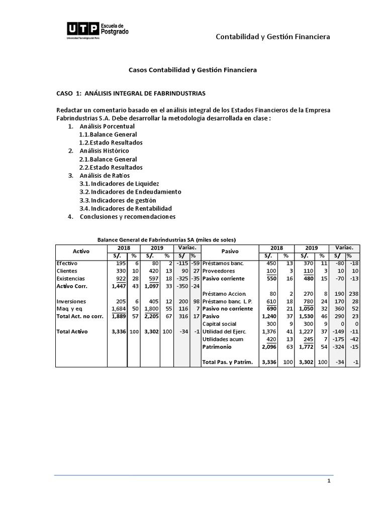 Ses 3 Casos EEFF | PDF | Contabilidad financiera | Economía Financiera
