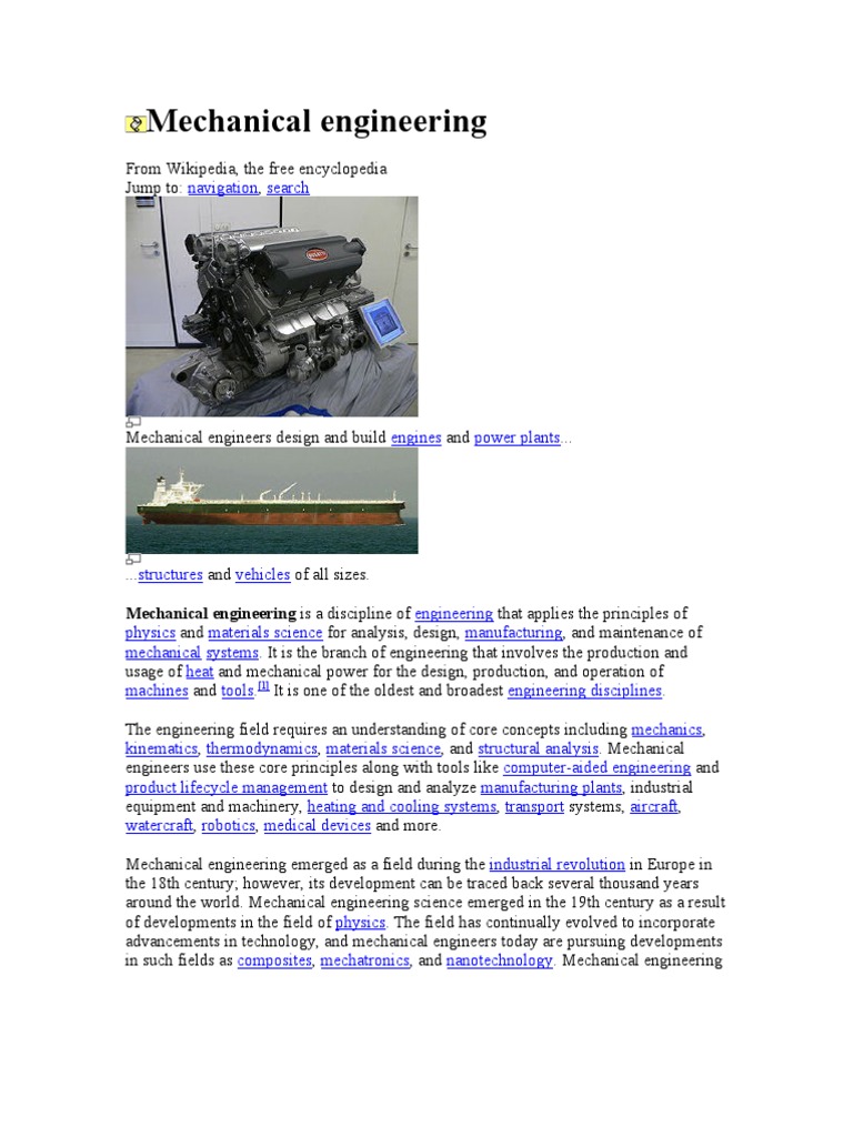 Mechanical Engineering | PDF | Mechanical Engineering | Bachelor's Degree