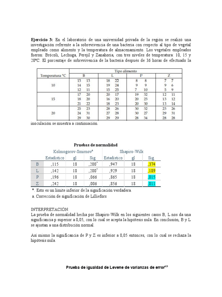 Ejercicio 3 | PDF | Análisis de variación | Inferencia estadística