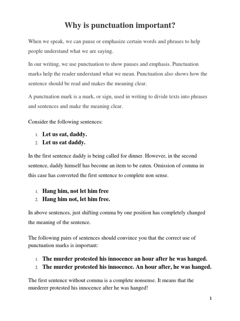 Importance of Punctuation Marks | PDF | Punctuation | Comma