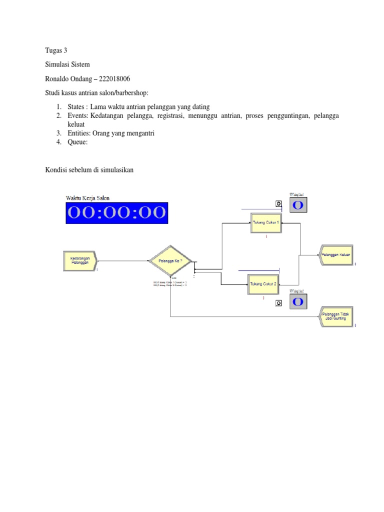 Tugas 3 Permodelan Dan Simulasi Sistem | PDF