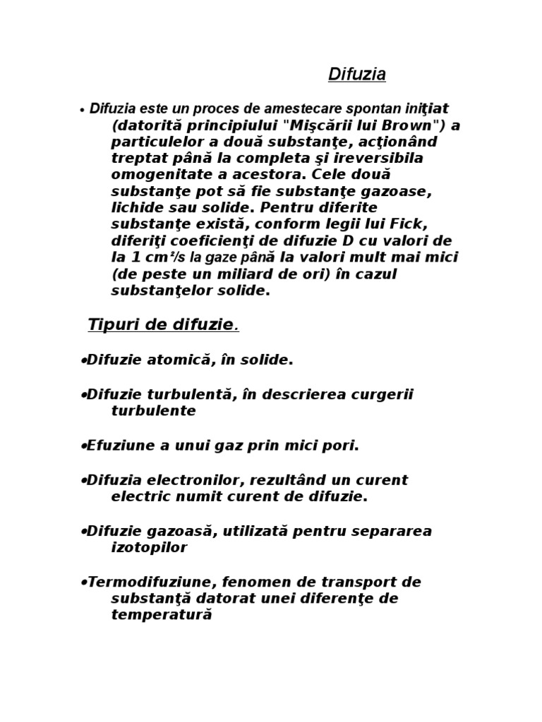Difuzia | PDF
