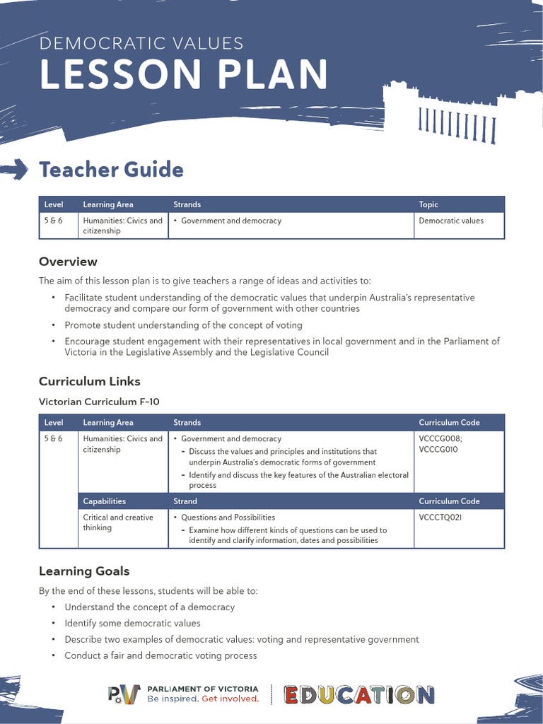 Lesson Plan: Teacher Guide | PDF | Social Equality | Democracy