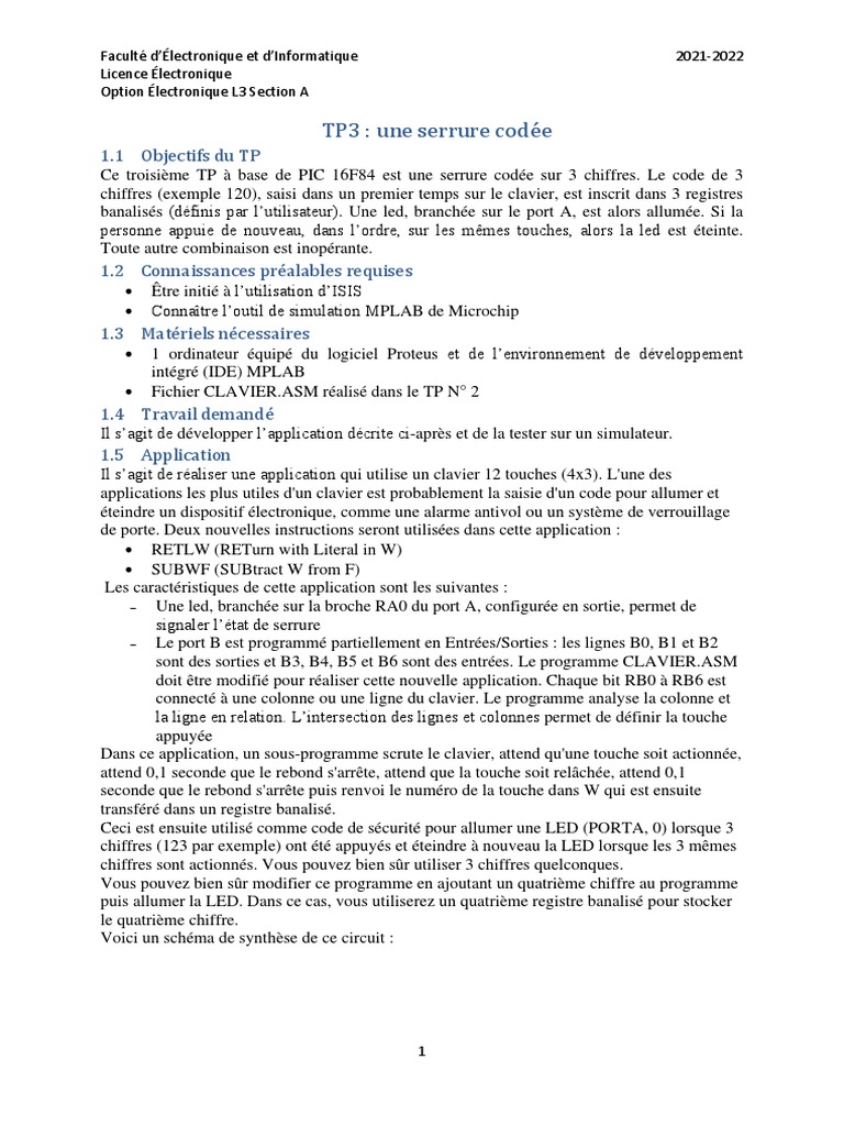Une Serrure Codee | PDF | Application | Environnement de développement